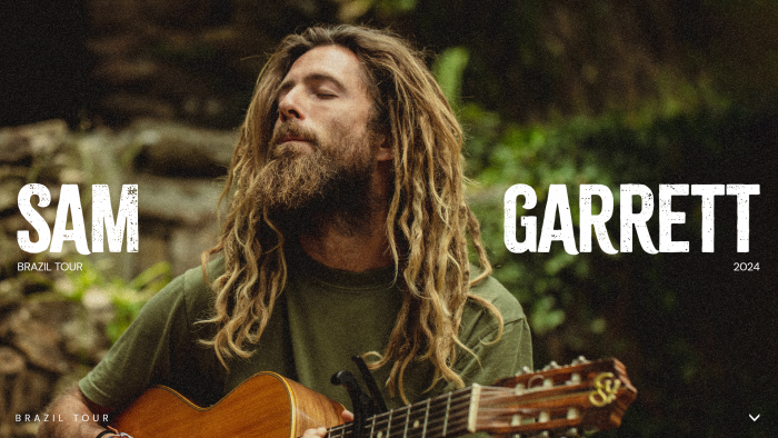 Sam Garrett no Brasil em evento zero álcool, zero lixo e vegano